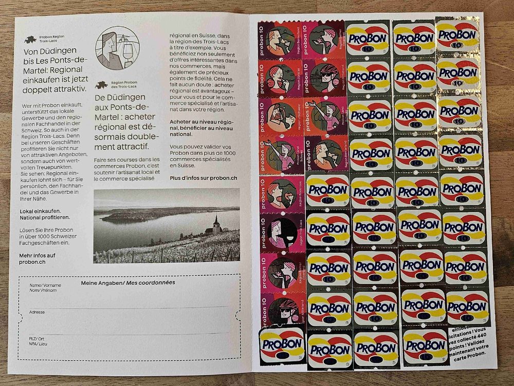 ProBon Treuepunkte - 44 Kleber 440 Pro Bon volles Sammelheft (Neu ...