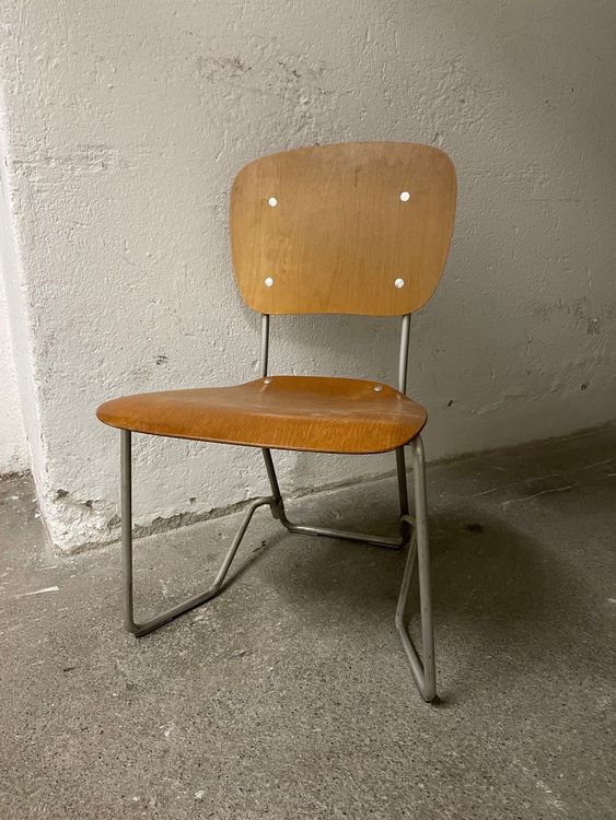 Designer Stuhl Aluminium / Holz | Kaufen auf Ricardo