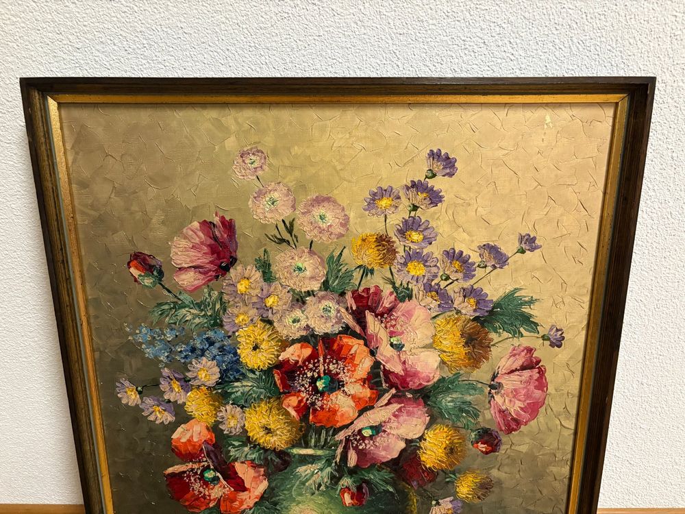 Stillleben Öl Gemälde, Bilderrahmen 53cm breit x 63cm hoch (Gebraucht ...