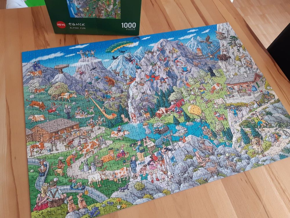 1000er-Puzzle Alpine Fun (Heye) (Gebraucht) in Urdorf für CHF 14 – mit Lieferung auf Ricardo kaufen