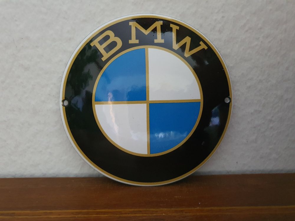 Emailschild BMW Automobil Logo Emaille Schild Reklame Retro (Neu ...