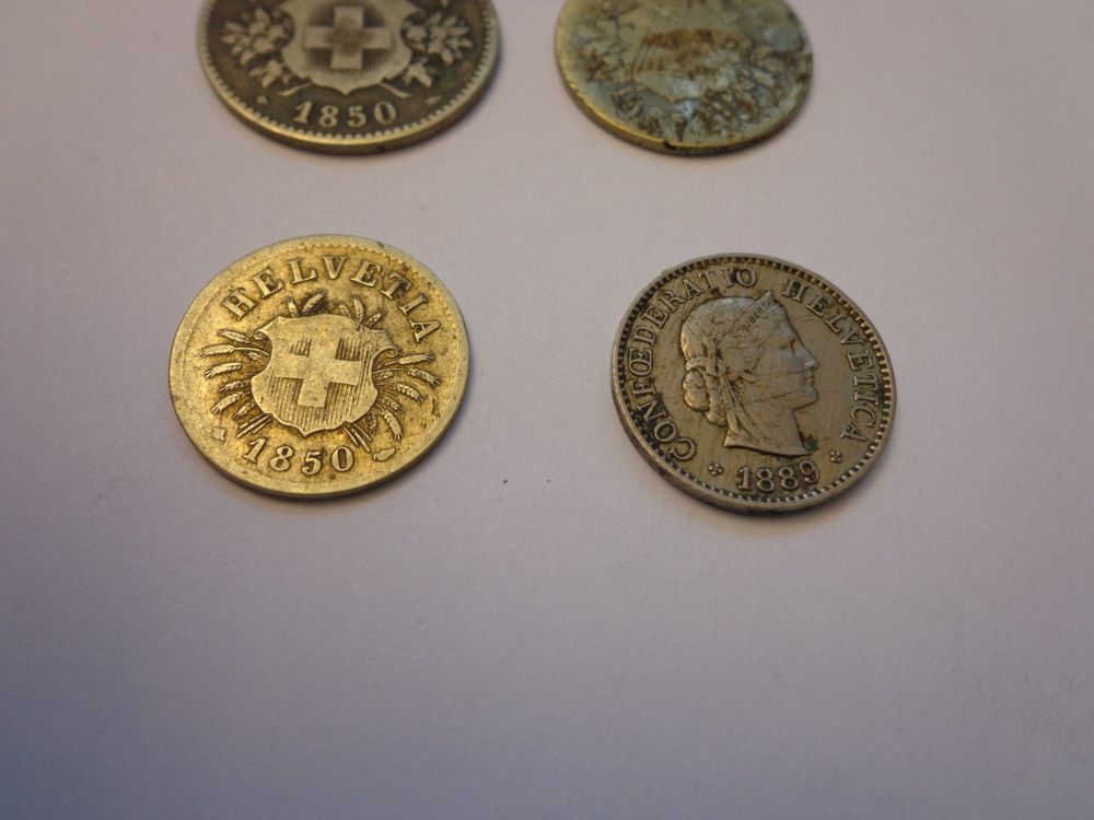 Münzen, Geld, Rappen, Franken, Sammlung, Antik (Gebraucht) in Andeer für CHF 35 – mit Lieferung ...