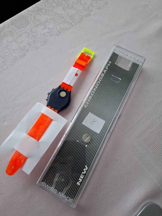 Rarität. SWATCH SCN 101 Signal Flag 1990 CHRONO (Neu und ...