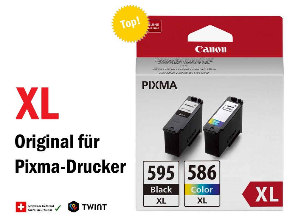 PG-595 / CL-586 – ORIGINAL XL Drucker-Patronen ORIGINA (Set) (Neu und ...