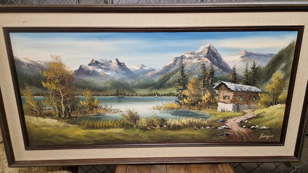 Ölgemälde handgemalt signiert Berger Herbst Landschaft CH | Kaufen auf Ricardo