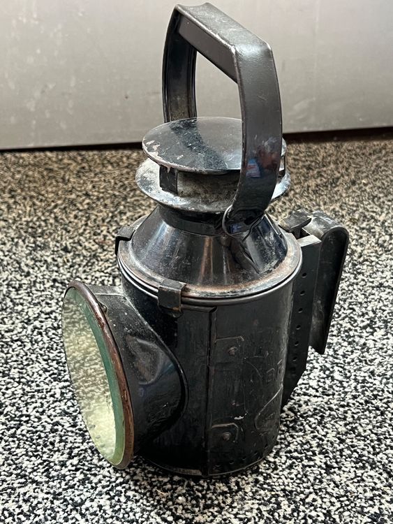 Antike Eisenbahnlaterne Signallaterne C. POLKEY BIRMINGHAM | Kaufen auf ...