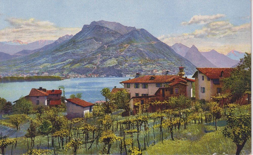 AK Pazzallo e Monte Bré, inizio 1900 (Gebraucht) in Riva San Vitale für ...