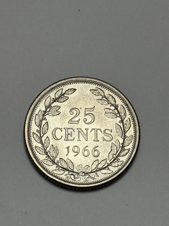 Liberia: Pièce rare de 25 cents, année 1966 - Offre! (D'occasion) à La ...