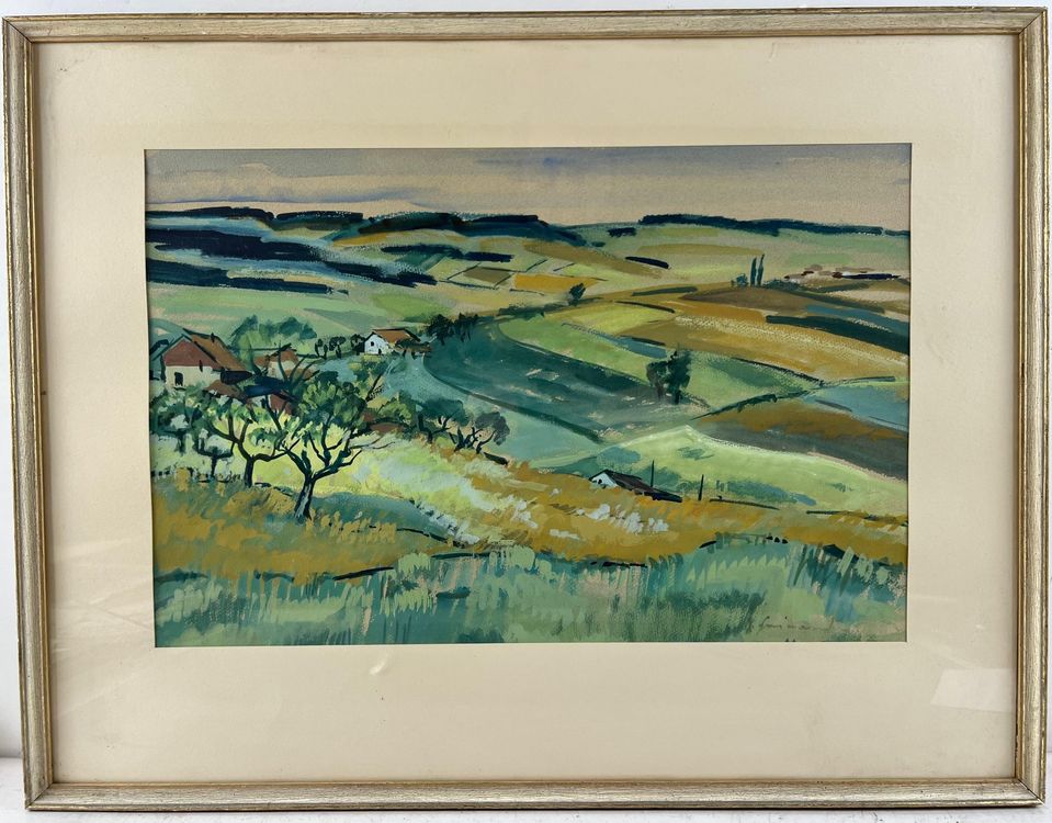 Aquarell Landschaft Frühling Sommer Schweiz Aquarell Sig. (Gebraucht) in Neuhausen am Rheinfall ...