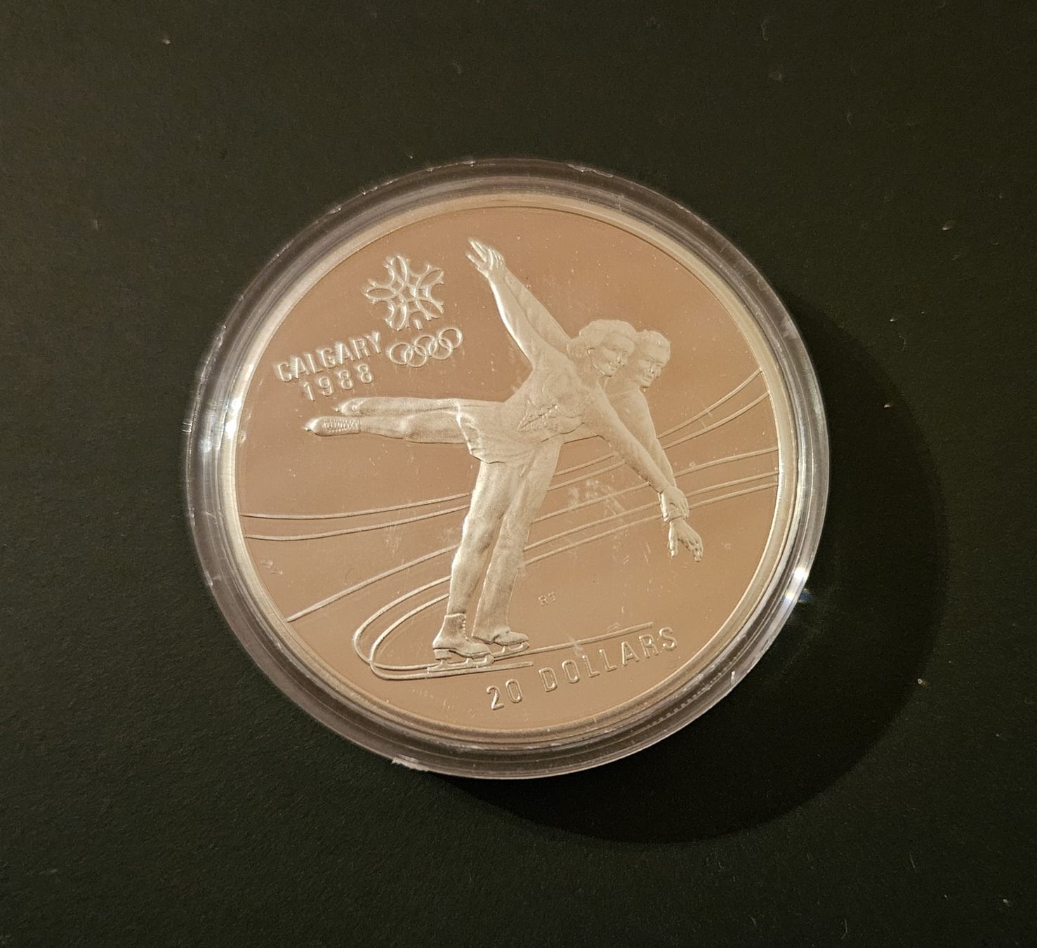 Silberunze Olympiade Calgary 1988 - Eiskunstlauf (Neu (gemäss ...
