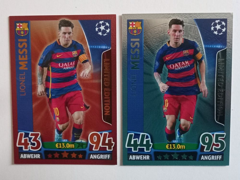 2015-16 UCL MATCH ATTAX LIONEL MESSI LE LOT. BRONZE + SILVER (Gebraucht ...