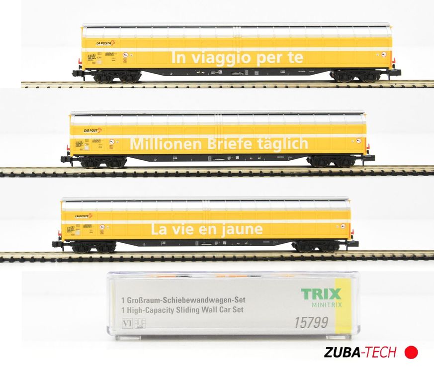 Minitrix 15799 Schiebewandwagen-Set Die Post Spur N mit OVP (Neu ...