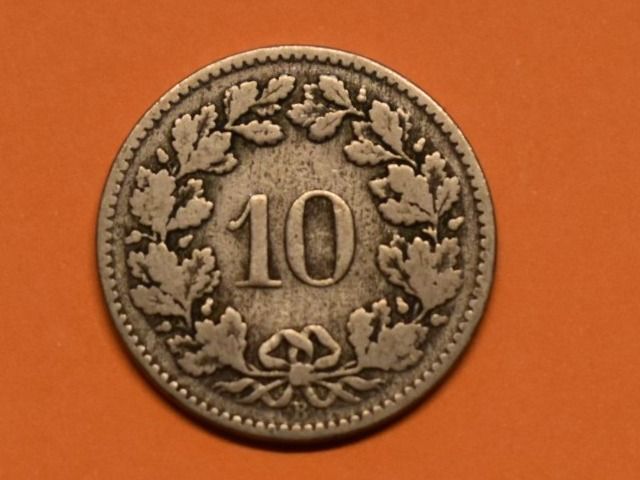 Schöne 10 Rappen Münze der Schweiz von 1880 (Gebraucht) in Bettingen ...