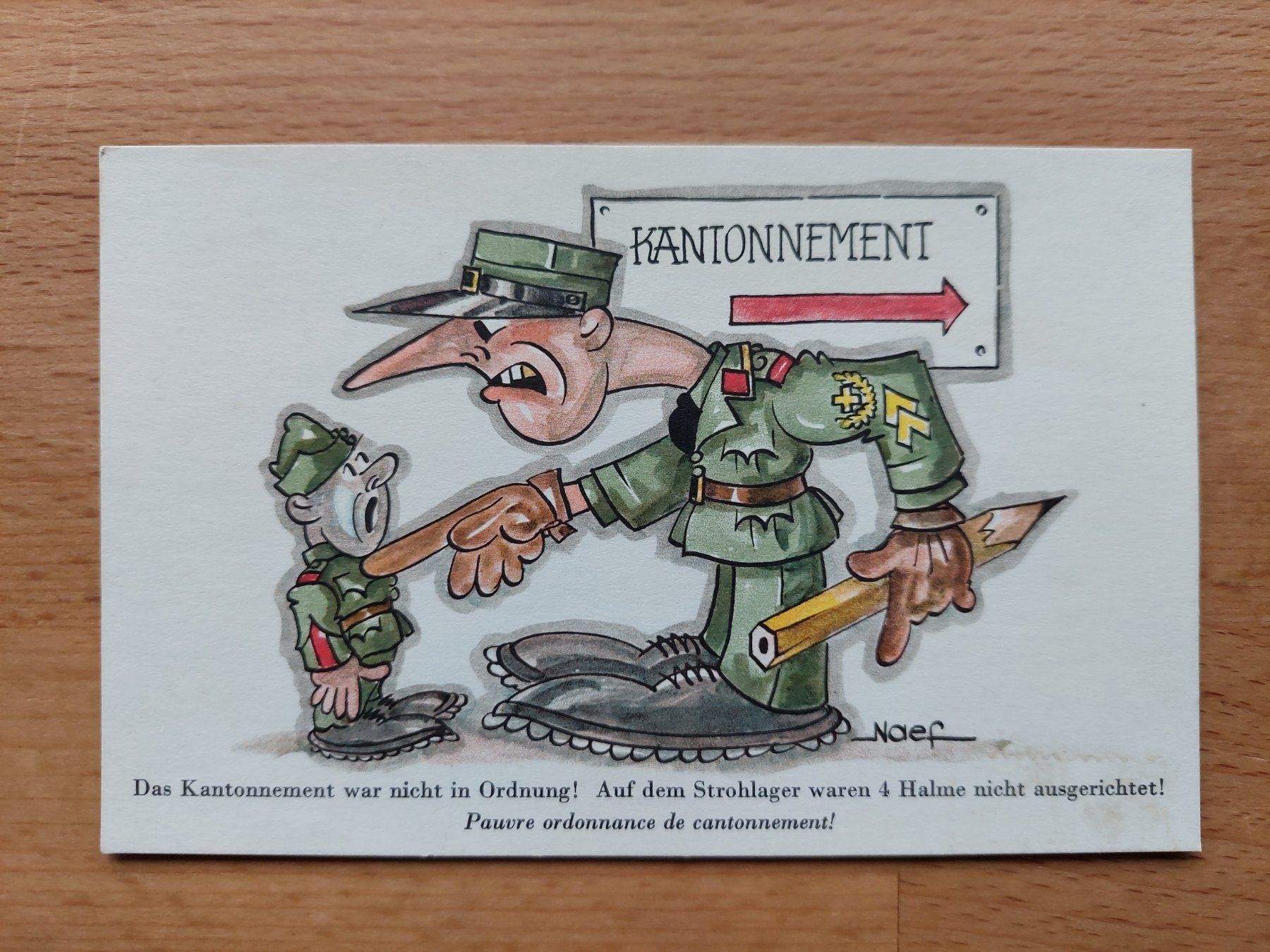 Humor-AK Naef - Das Kantonnement war nicht in Ordnung! (Gebraucht) in ...