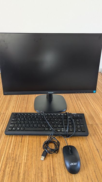 Monitor Philips 243V, Acer Tastatur und Maus (Neu (gemäss Beschreibung ...