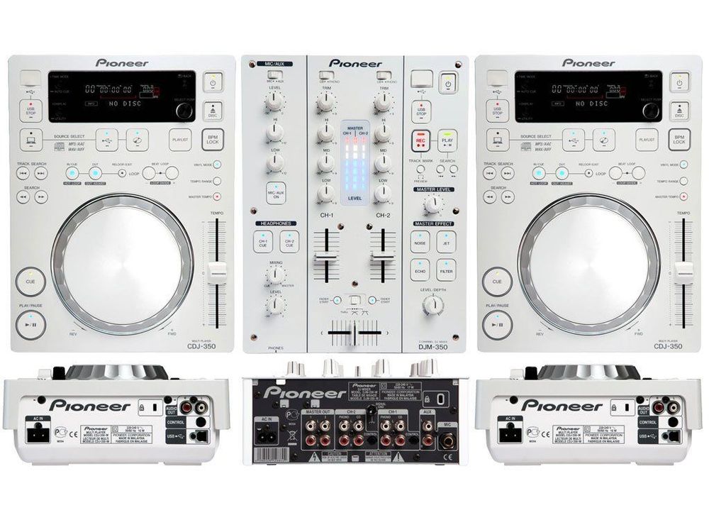 Pioneer CDJ 350 + Mixer DJM 350 + case (white edition) (Gebraucht) in ...