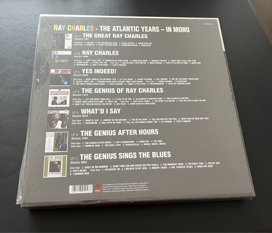 Ray Charles - The Atlantic Years in Mono - LP Box Set Vinyl (Neu ...