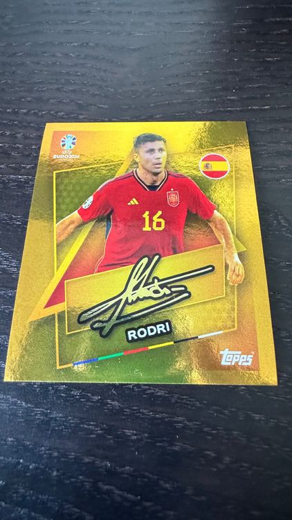 Topps Euro 2024 RODRI Gold ESP SP signiert | Kaufen auf Ricardo