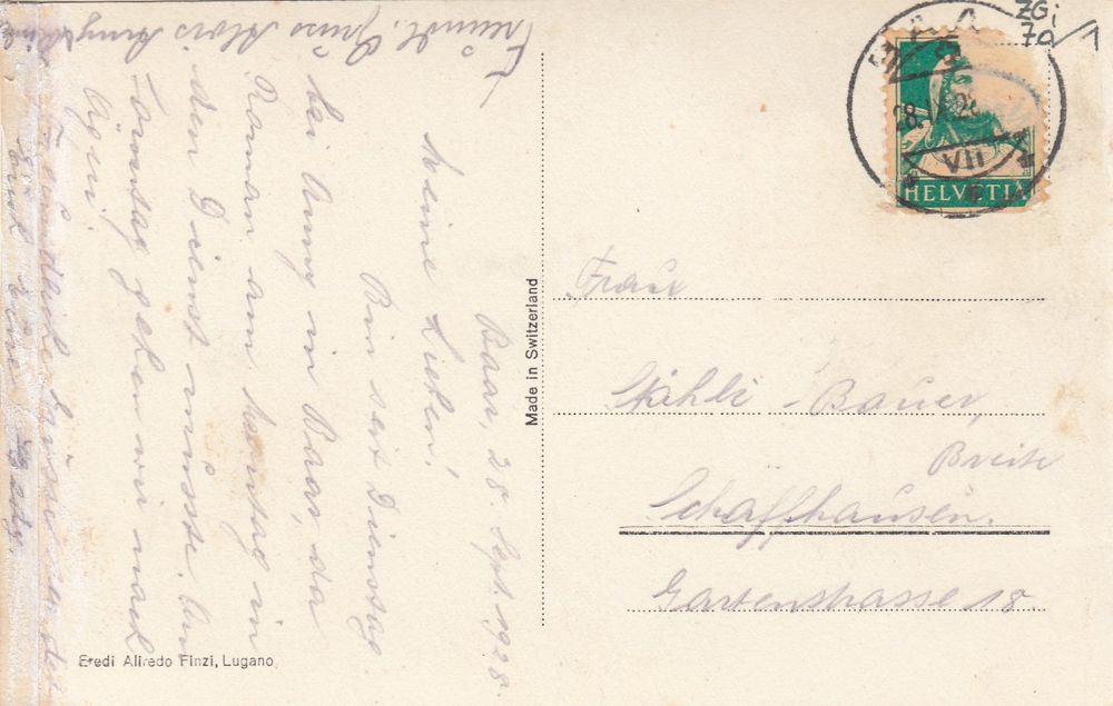 ZG BAAR, BAHNHOF, MIT STRASSENBAHN NACH MENZINGEN 1926 (Gebraucht) in Hergiswil NW für CHF 91 ...