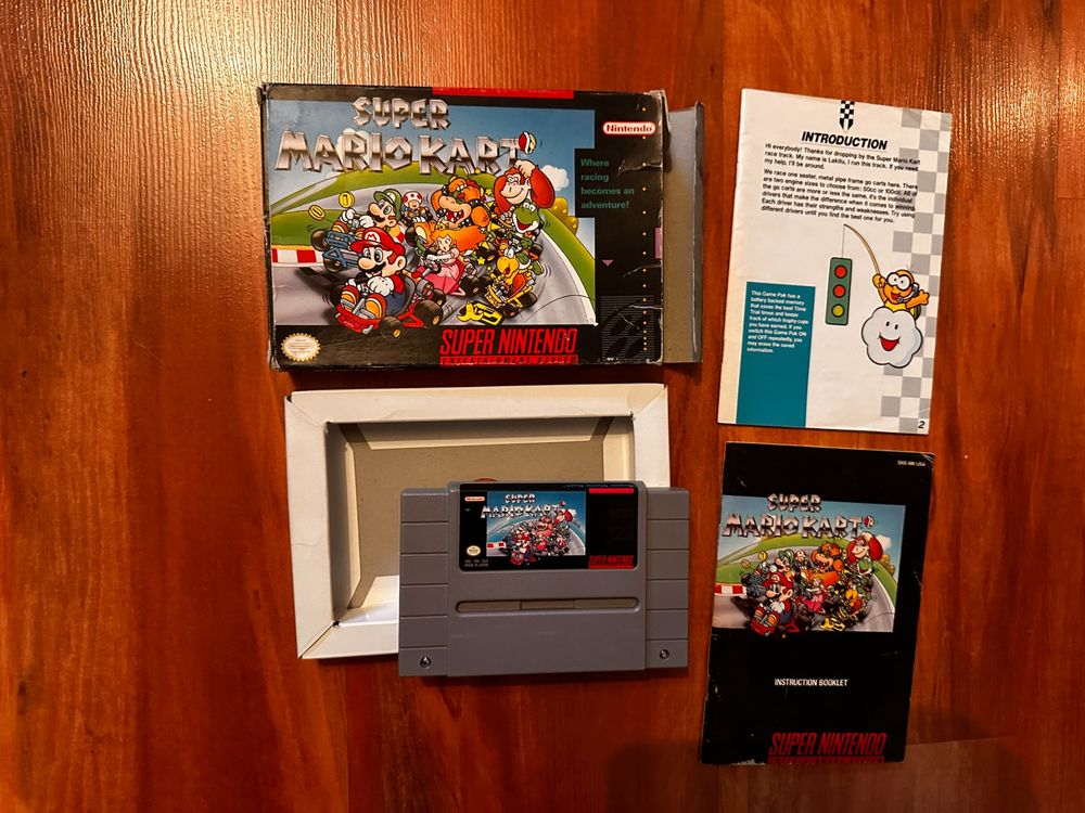 SNES US Super Nintendo Super Mario Kart complet + notices (Gebraucht ...