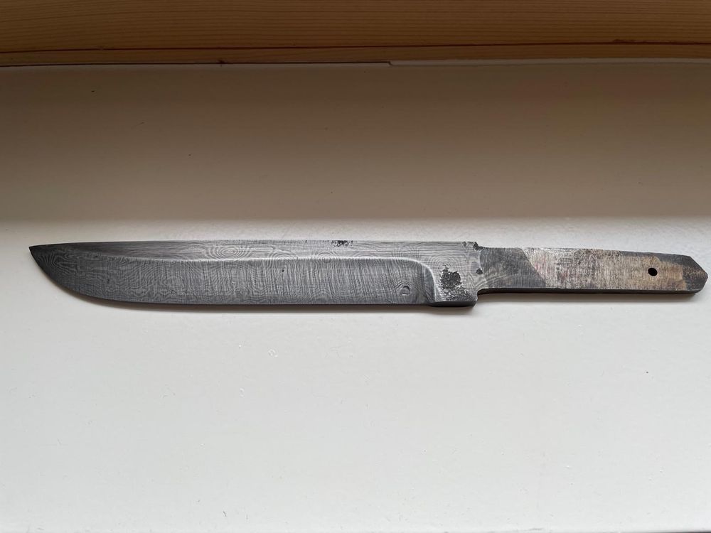 Damastmesser Rohling, Messermacher, handgeschmiedet (Gebraucht) in ...