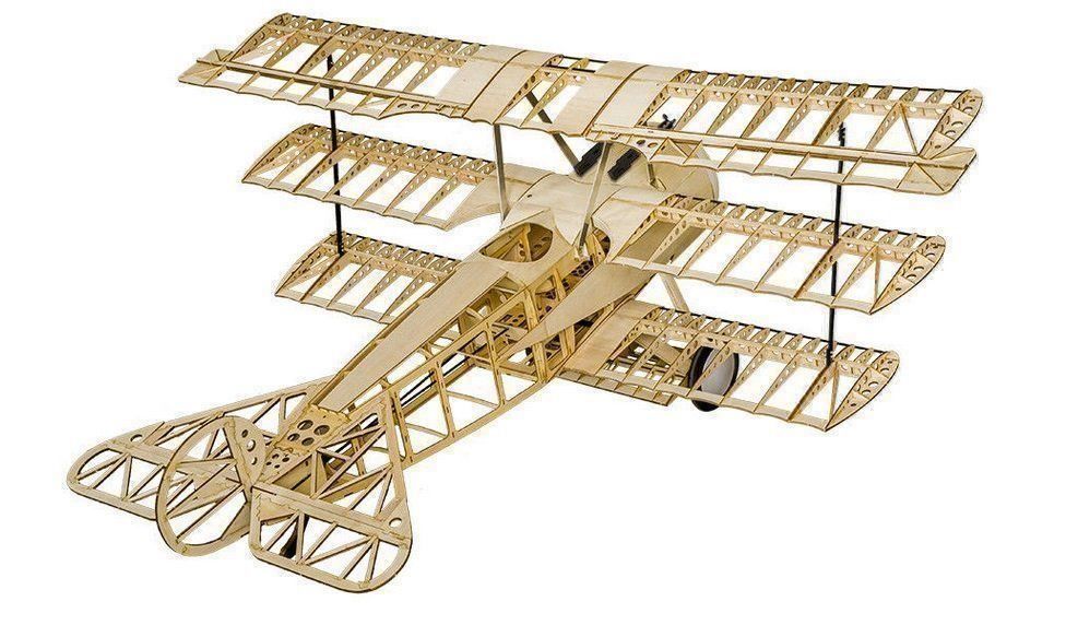 Real-Kit - Fokker-DR1 - EP/GP, Spw 1540mm, KIT-Set aus Balsa (Neu und ...