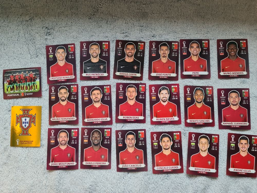 Panini Portugal Team WM 2022 Sticker komplett (Gebraucht) in ...