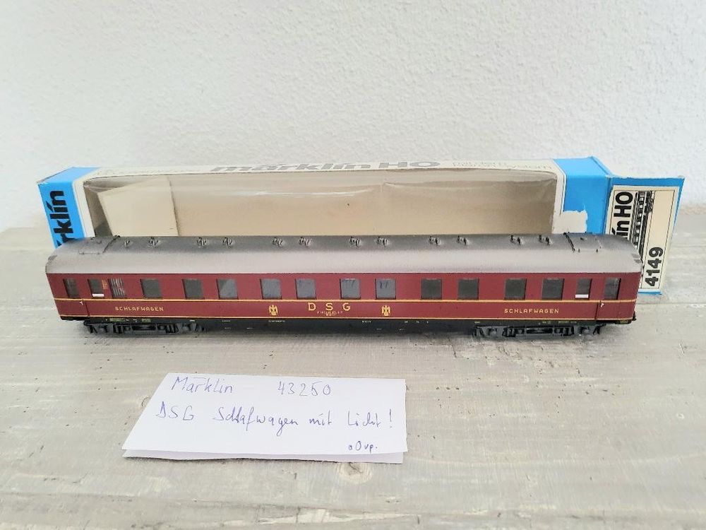 43250 Märklin H0 DSG Schlafwagen mit Licht, in Ersatz OVP (Gebraucht ...