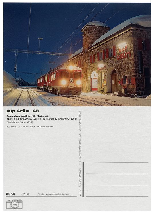 Alp Grüm Bernina Poschiavo Graubünden Bahn RhB ABe 4/4 53+43 | Kaufen auf Ricardo