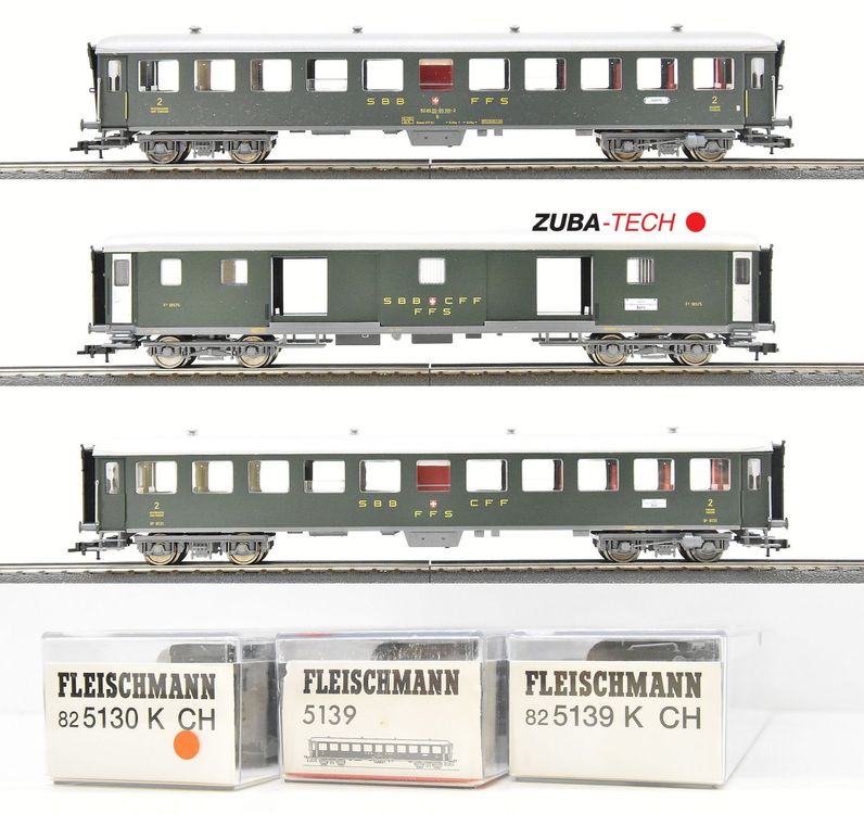 Fleischmann 3x Personenwagen der SBB H0 GS mit OVP | Kaufen auf Ricardo
