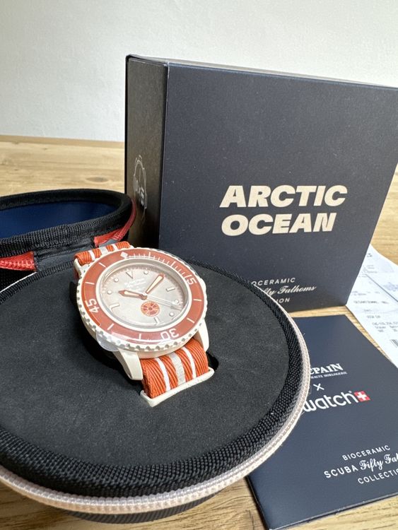 Blancpain x Swatch Arctic Ocean Bioceramic Fifty Fathoms (Neu und originalverpackt) in Zürich ...