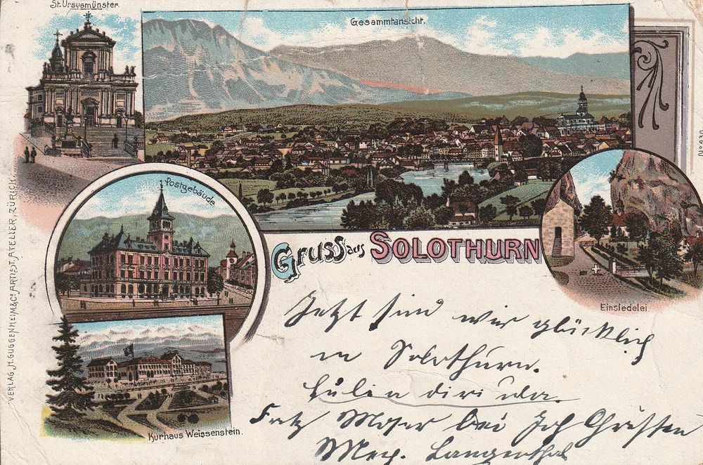 Solothurn-Litho-Karte gelaufen 1899 | Kaufen auf Ricardo Solothurn-Litho-Karte gelaufen 1899 | Kaufen auf Ricardo