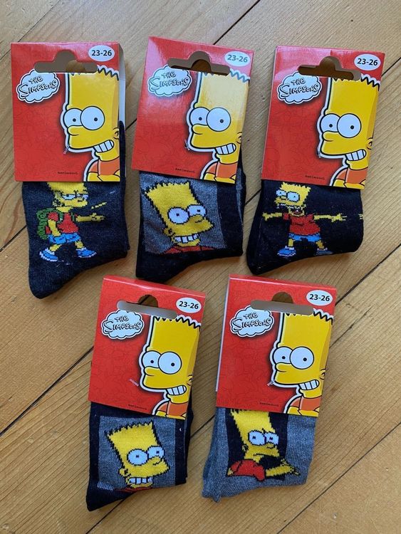 5 Paar Socken The Simpsons Gr. 23-26 (Neu und originalverpackt) in für ...