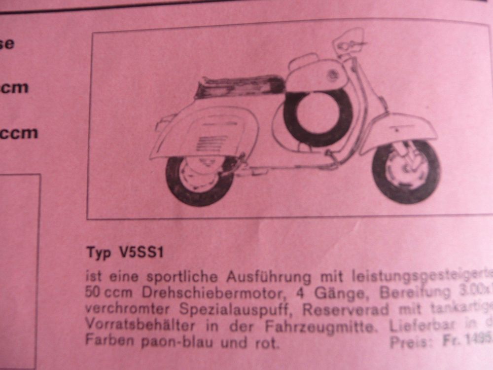 Piaggio Vespa Ape Ciao Preisliste 1969 | Kaufen auf Ricardo