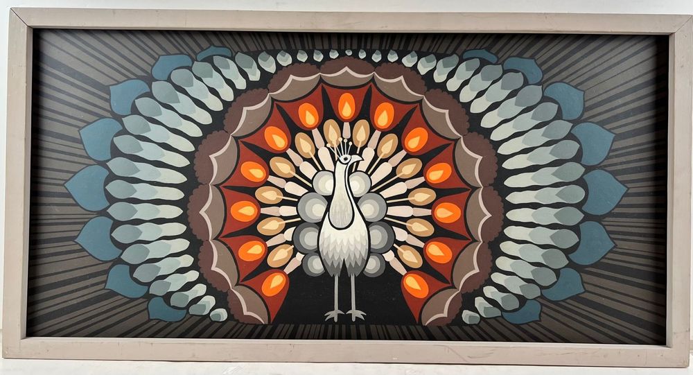 Grosses Pfau Gemälde | Kaufen auf Ricardo