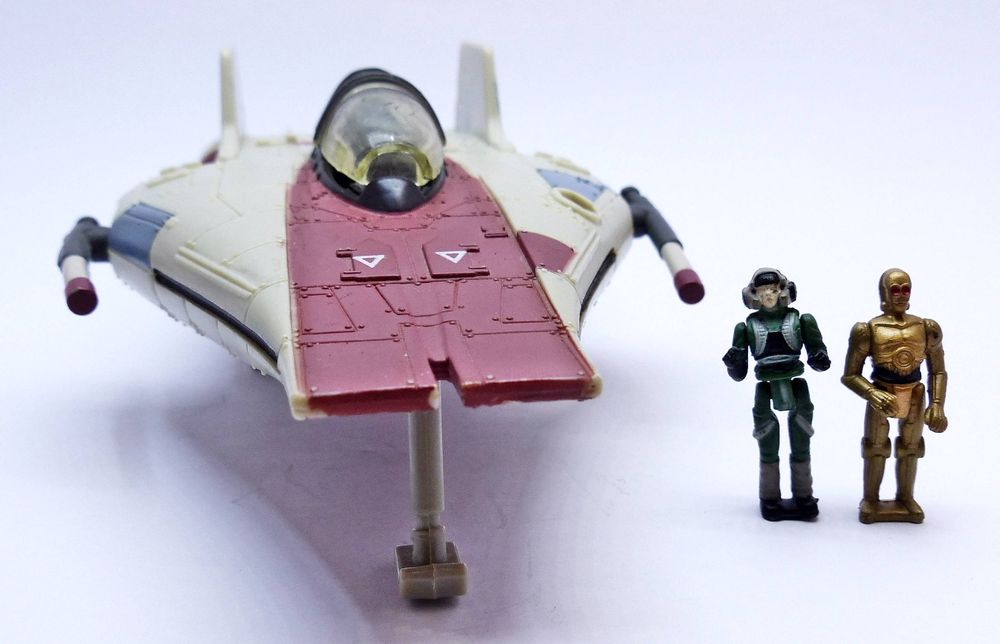 STAR WARS A-WING FIGHTER COMPLETE ACTION FLEET 1995 GALOOB (Gebraucht ...