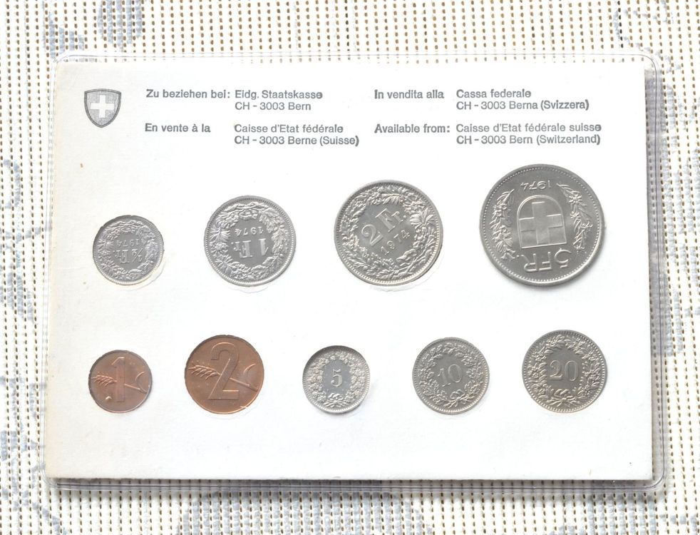 Münzsatz 1974 Stgl. (Gebraucht) in Oberglatt ZH für CHF 65 – mit Lieferung auf Ricardo kaufen