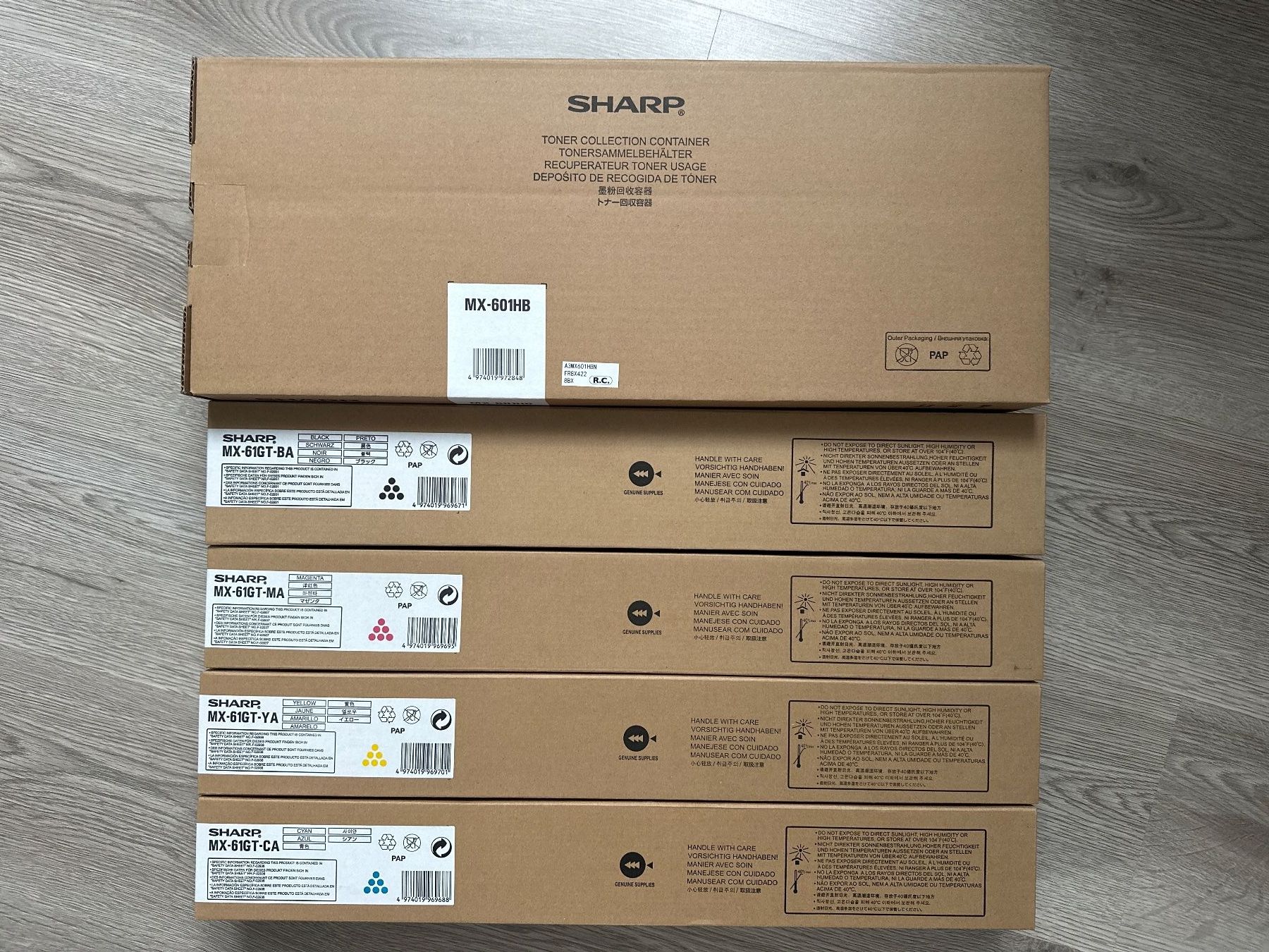 Sharp MX-61 Tonerset inkl. gratis alt Container (Neu und ...