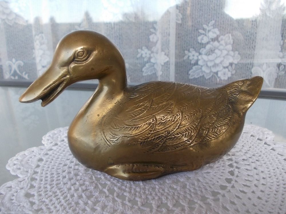 Messing Tier Figur Wasservogel Skulptur *ENTE* 50/60er Jahre (Gebraucht) in Ostermundigen für ...