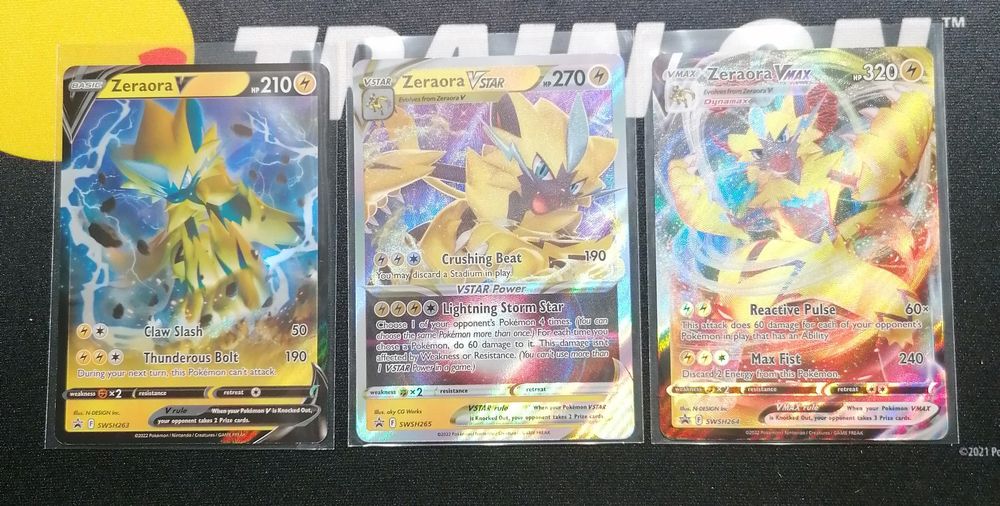 ZERAORA V/VMAX/VSTAR SWSH 263/264/265 POKEMON PROMO KARTEN (Gebraucht ...