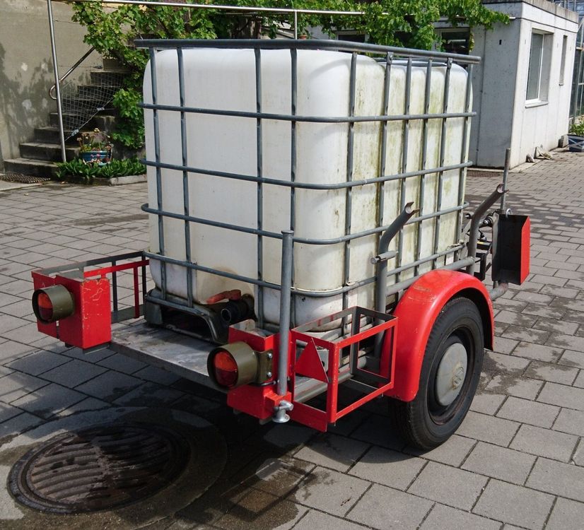 Anhänger mit Wassertank 1000L (Gebraucht) in Gampelen für CHF 355 – mit ...