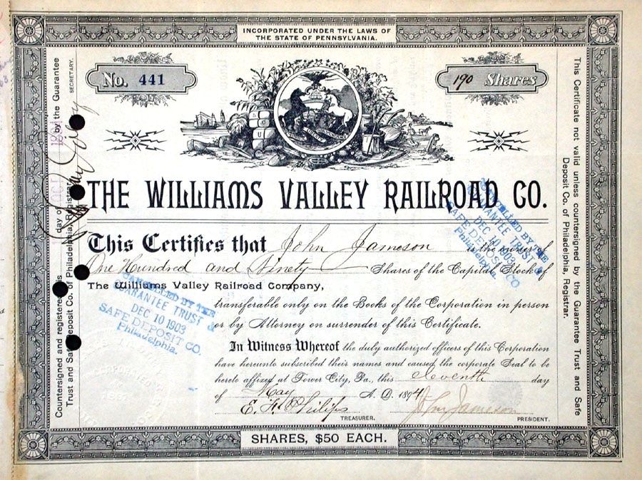 Williams Valley Railroad Company - 1892 (Gebraucht) in Solothurn für ...