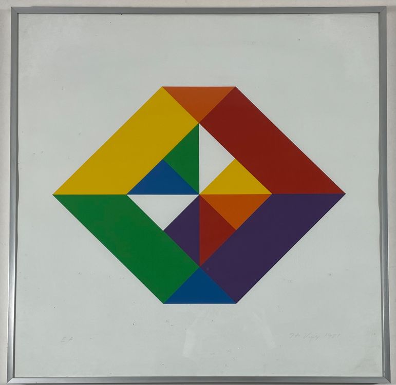 Moderne Konkrete Serigraphie unleserlich Signiert (Gebraucht) in Root für CHF 135 – mit ...