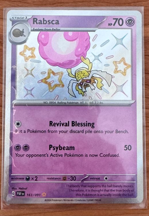 Rabsca BABY SHINY Pokemon Paldean Fates PAF 163/091 (Neu (gemäss ...