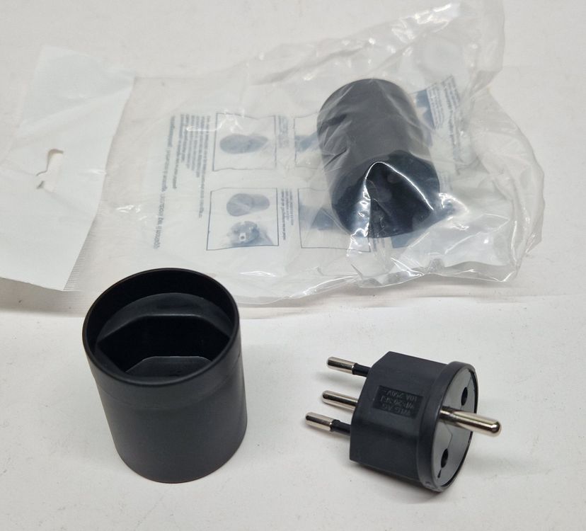 Fix Adapter CH EURO 3-Pol 5 Stück schwarz (Neu (gemäss Beschreibung ...