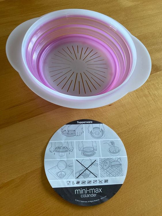 Tupperware Mini-Max-Sieb / Abtropfsieb faltbar ***NEU*** (Neu (gemäss ...