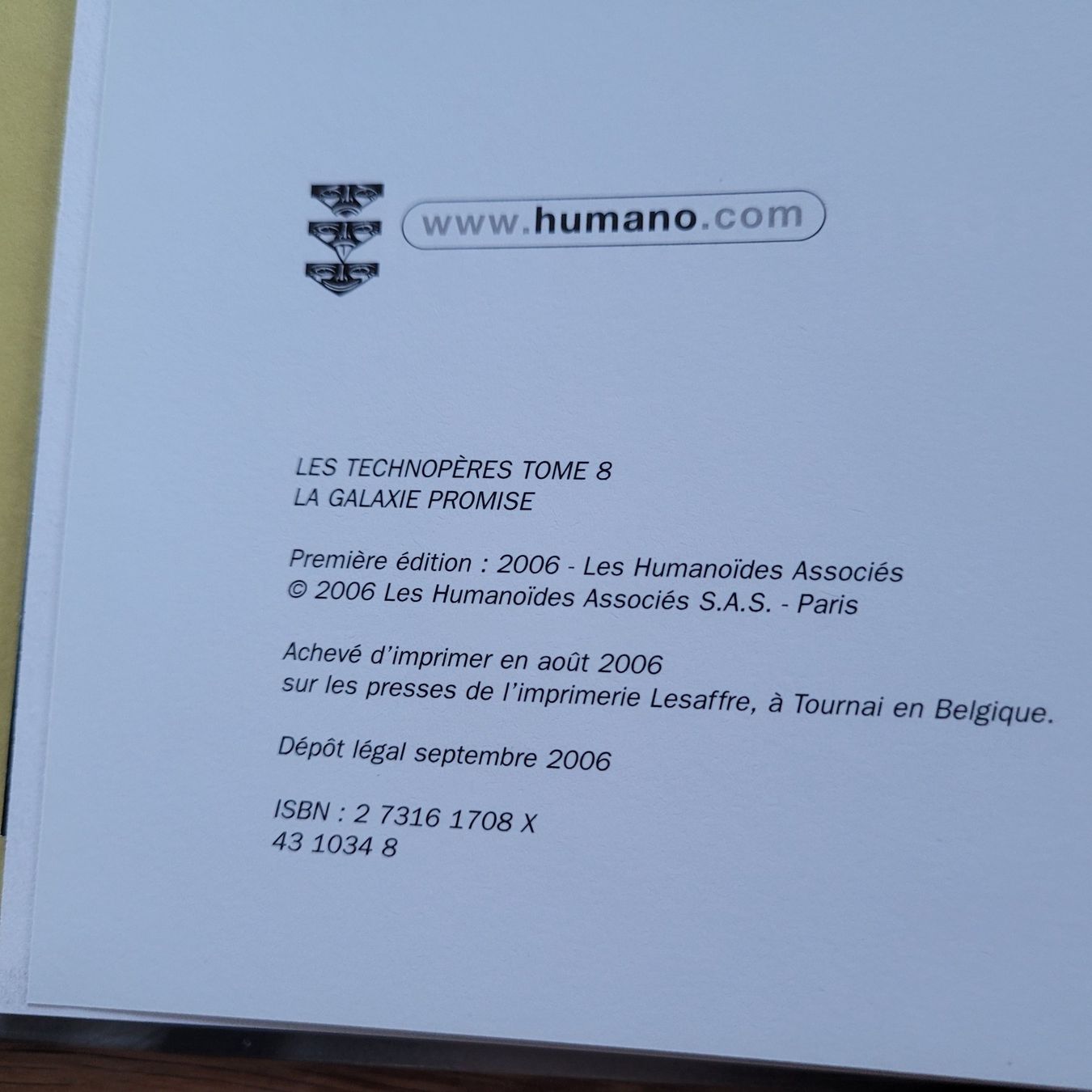 BD EO Les Technopères Tome 8 La Galaxie Promise (D'occasion) à Biel ...