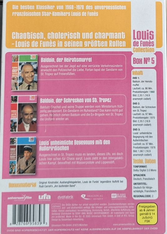 3 Louis de Funès Filme: Balduin uvm. DVD Box | Kaufen auf Ricardo