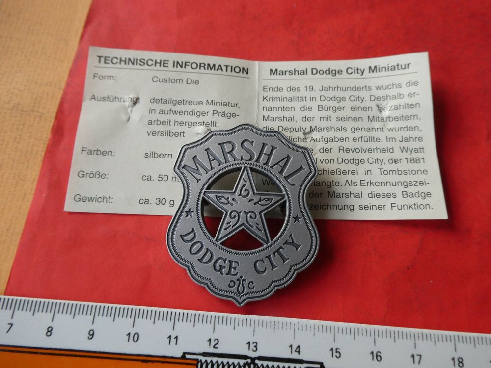 Marshall Dodge City Miniatur - Replika mit Zertifikat | Kaufen auf Ricardo