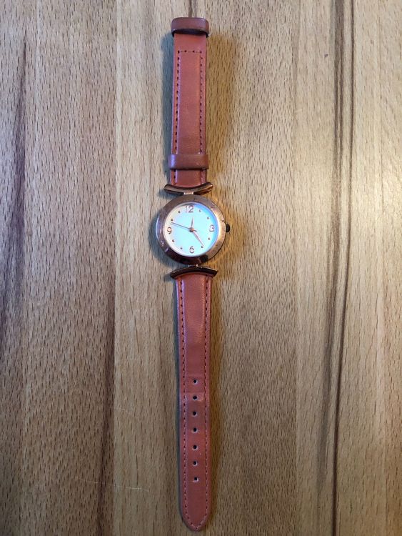 Damenuhr LDADPR 37116 Gold, braunes Armband (Gebraucht) in Basel für ...